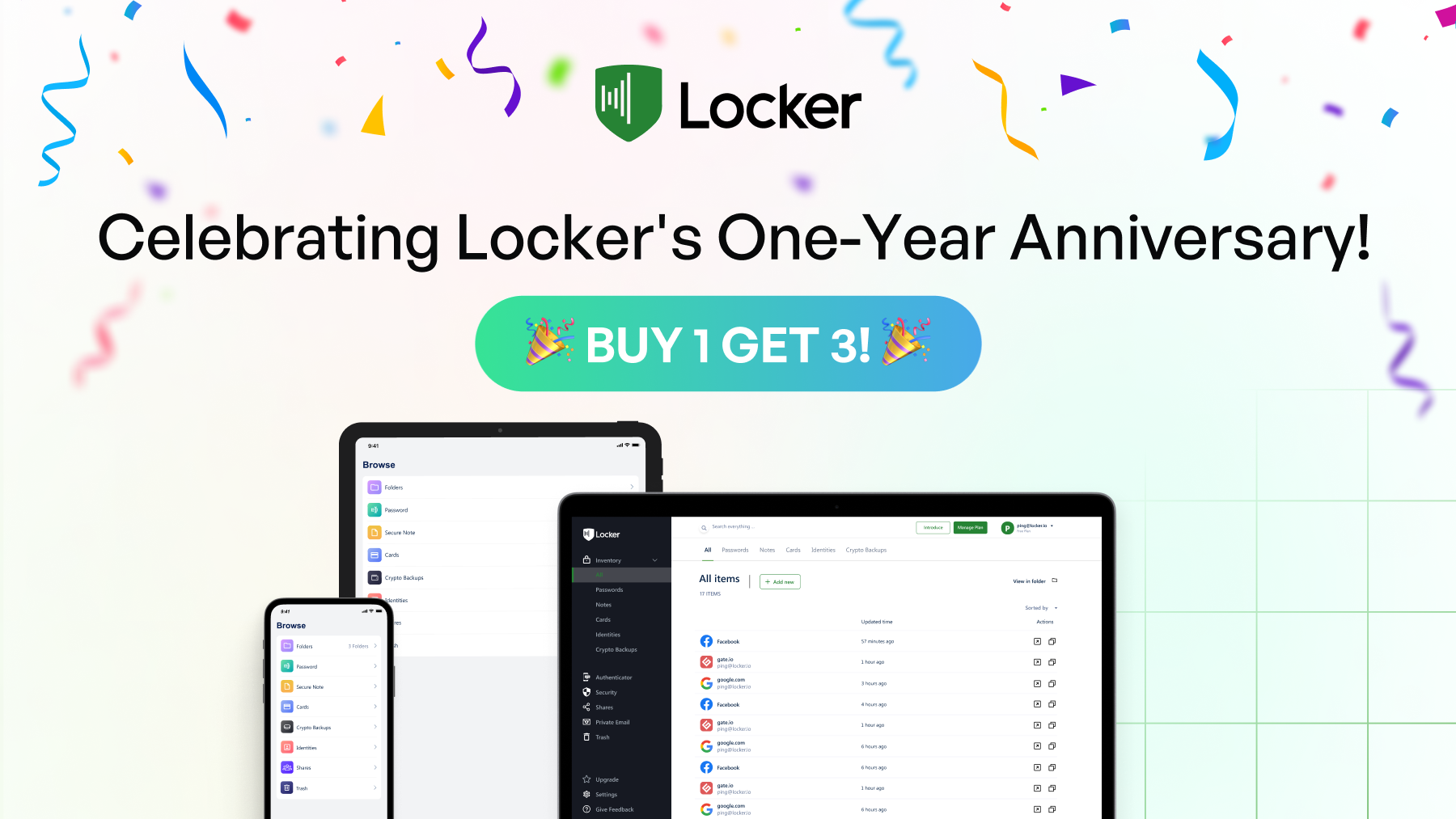 Celebrating One Year of Locker Password Manager: Buy 1 get 3 with our ...
